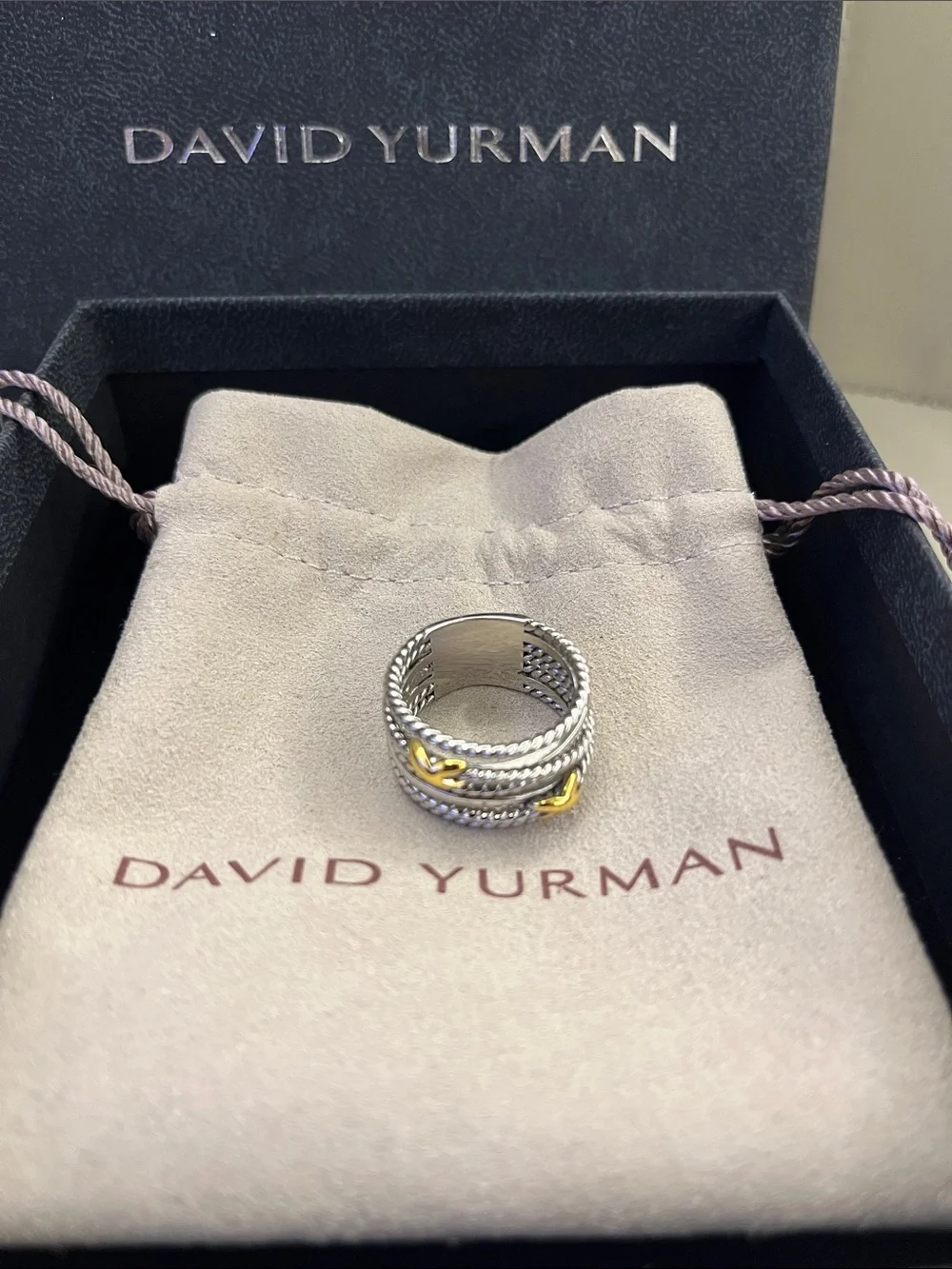 David Yurmann | Jewelry | David Yurman Sterling Cable Band Ring With ...